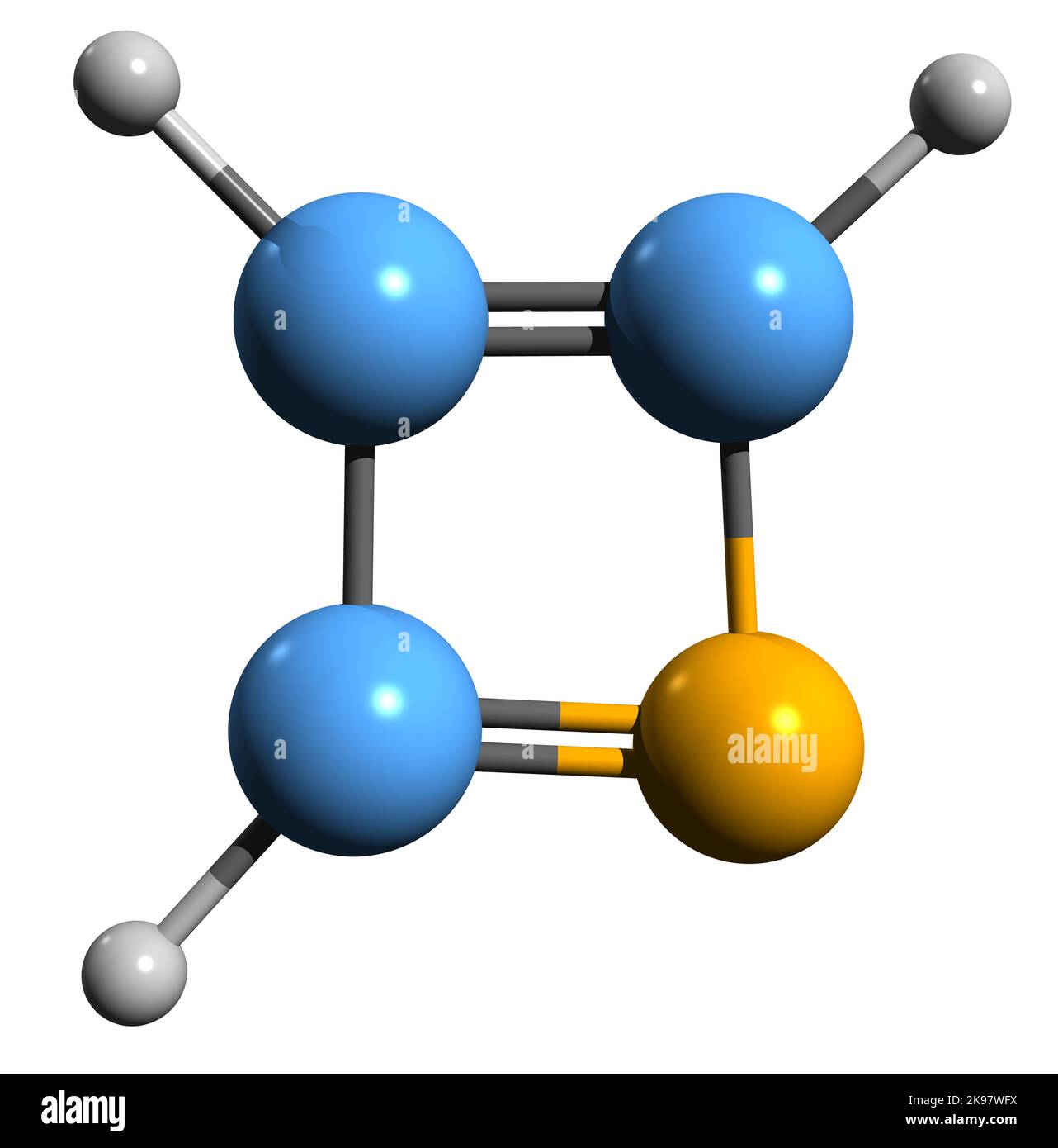 3D image of Azete skeletal formula - molecular chemical structure of ...
