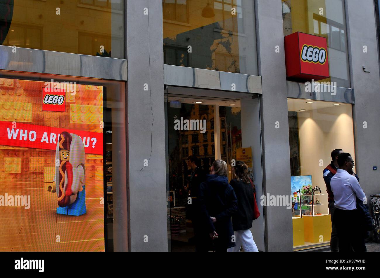 Copenhagen/Denmark/26 October 2022/ People at Lego bricks store pn ...
