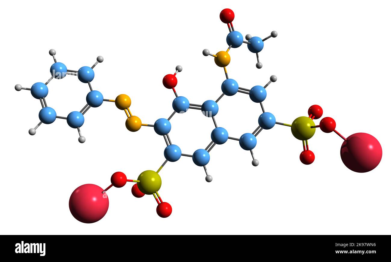 3D image of azofloxin skeletal formula - molecular chemical structure ...