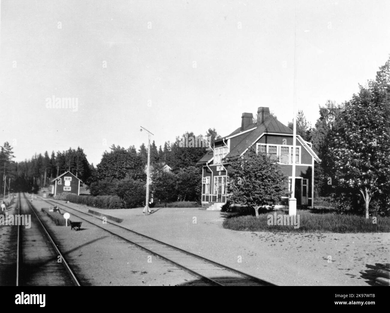 Station. To Track to Grustag Stock Photo - Alamy