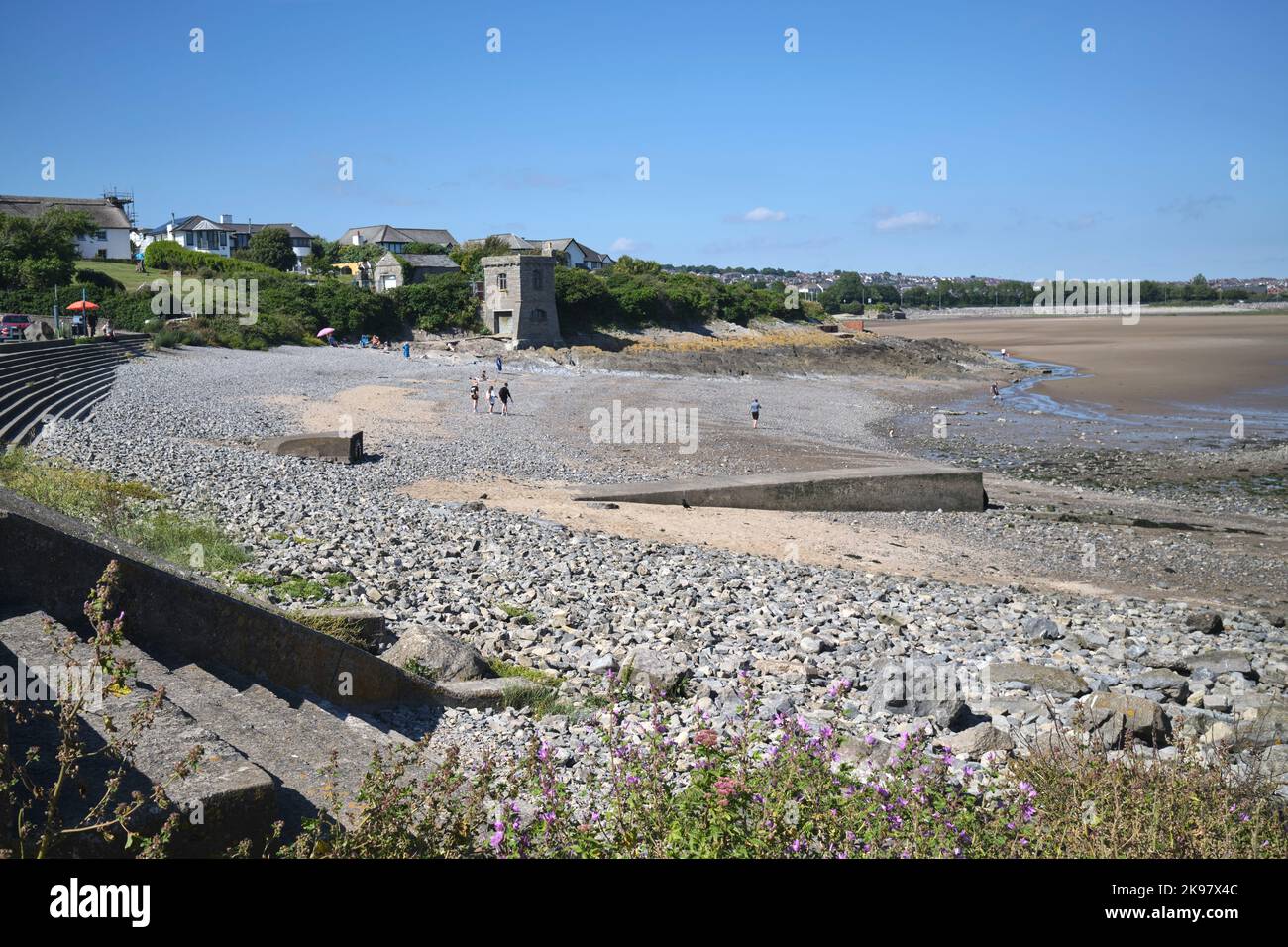 Watch House or Watch Tower Bay Barry South Wales UK Stock Photo - Alamy