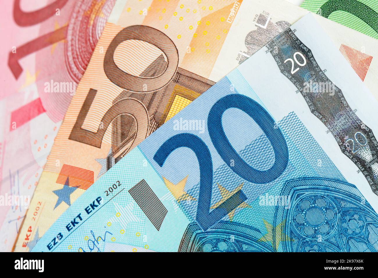European banknotes, Euro currency from Europe, Euros Stock Photo - Alamy
