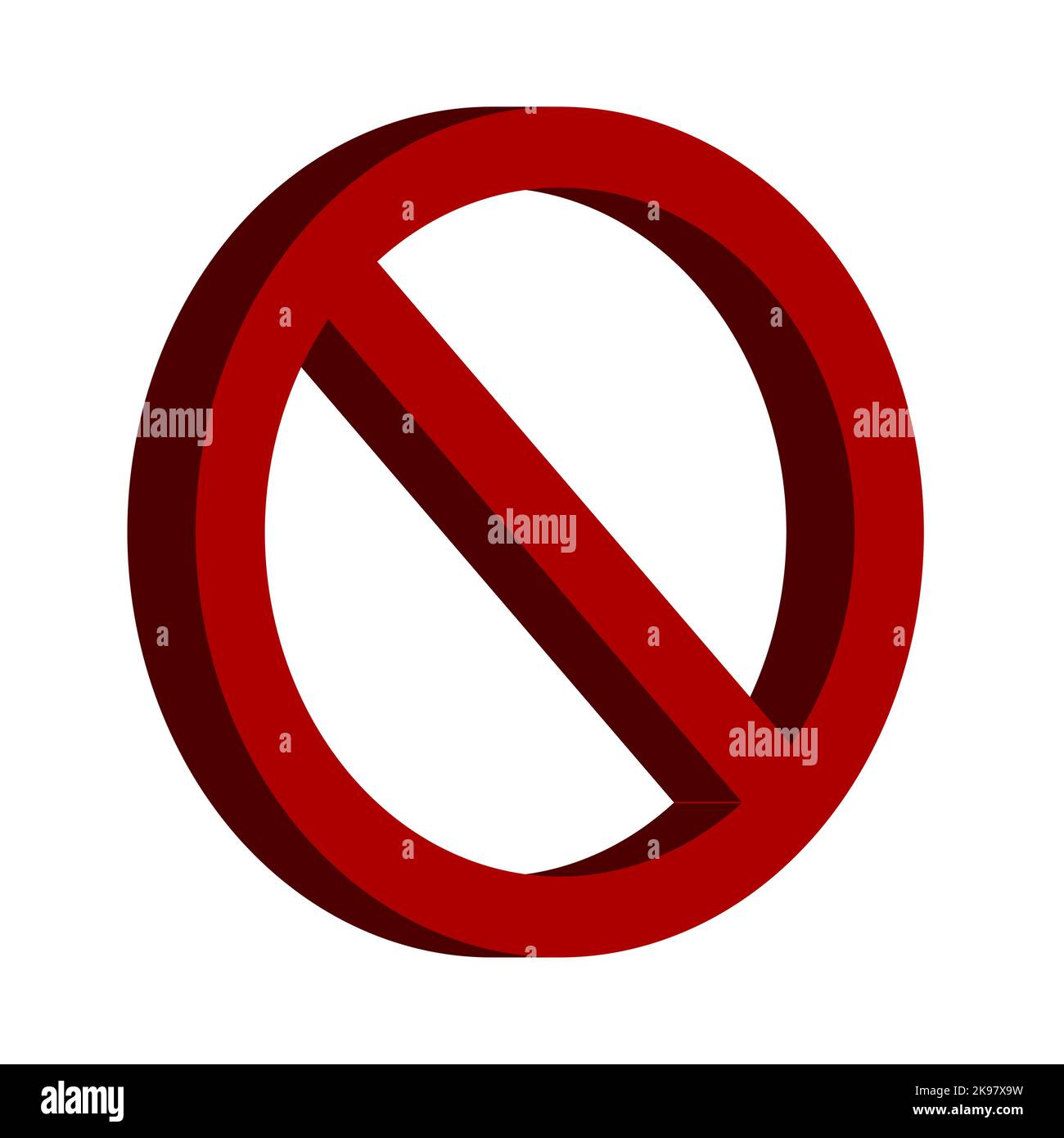 Red No Sign General Prohibition Restricted or Forbidden Circle ...