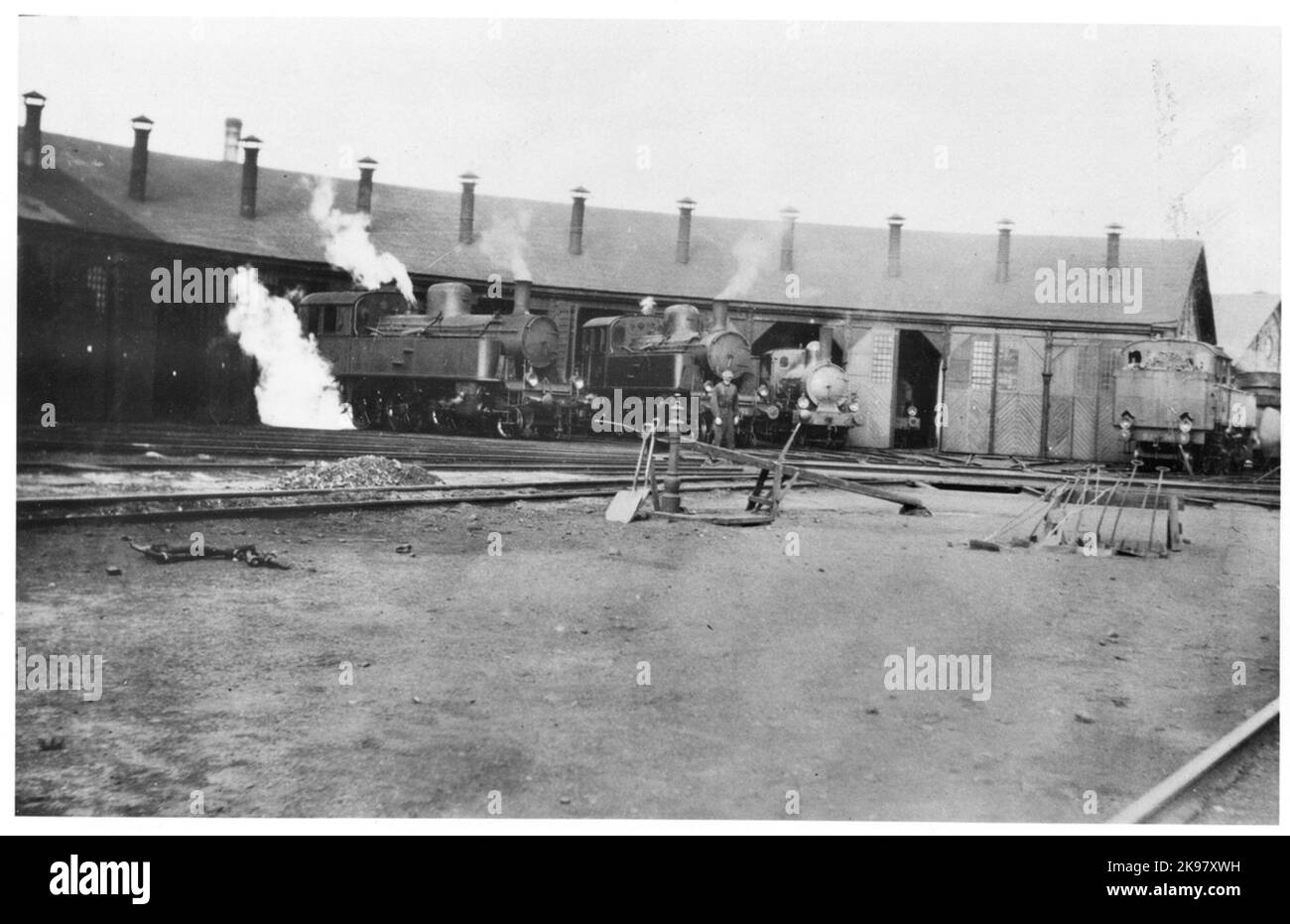 Lokstal at Borås in the 1920s. GBJ Lok 25 other locomotives from the ...
