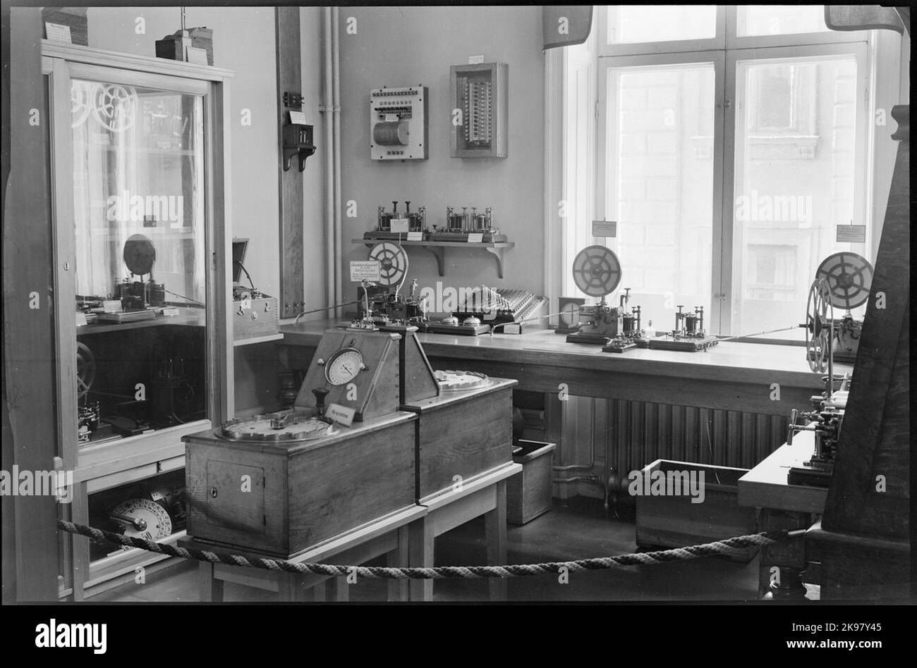 Telegraph and telephone room at the Railway Museum Stock Photo - Alamy