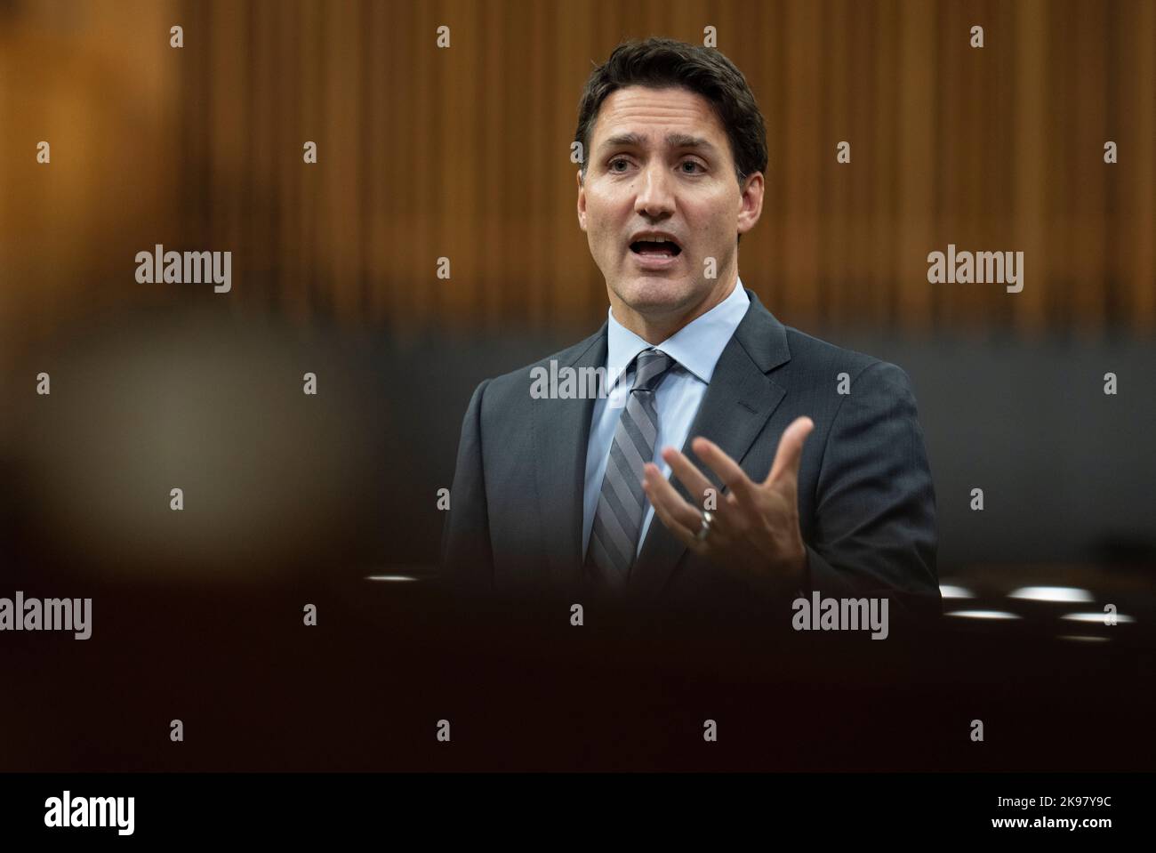 Prime Minister Justin Trudeau rises during Question Period, Wednesday ...