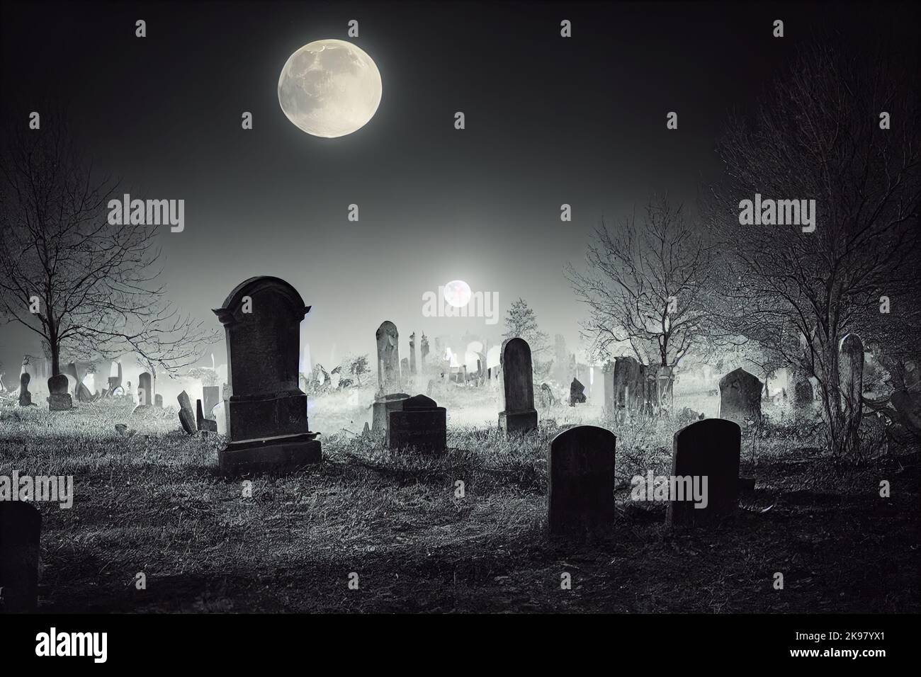 Gloomy graveyard hi-res stock photography and images - Alamy