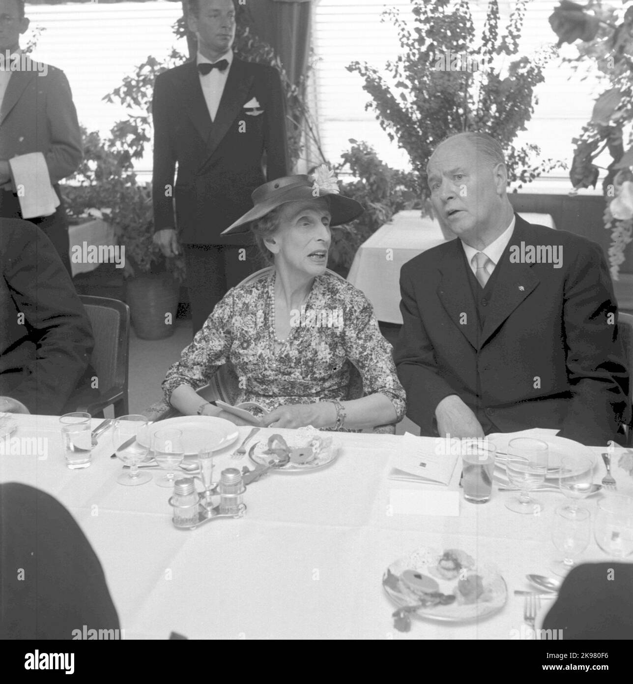 King's couple on board M/S Trelleborg Queen Louise MountBatten Stock ...