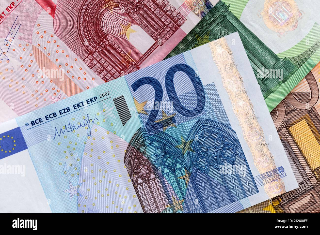 European banknotes, Euro currency from Europe, Euros Stock Photo - Alamy