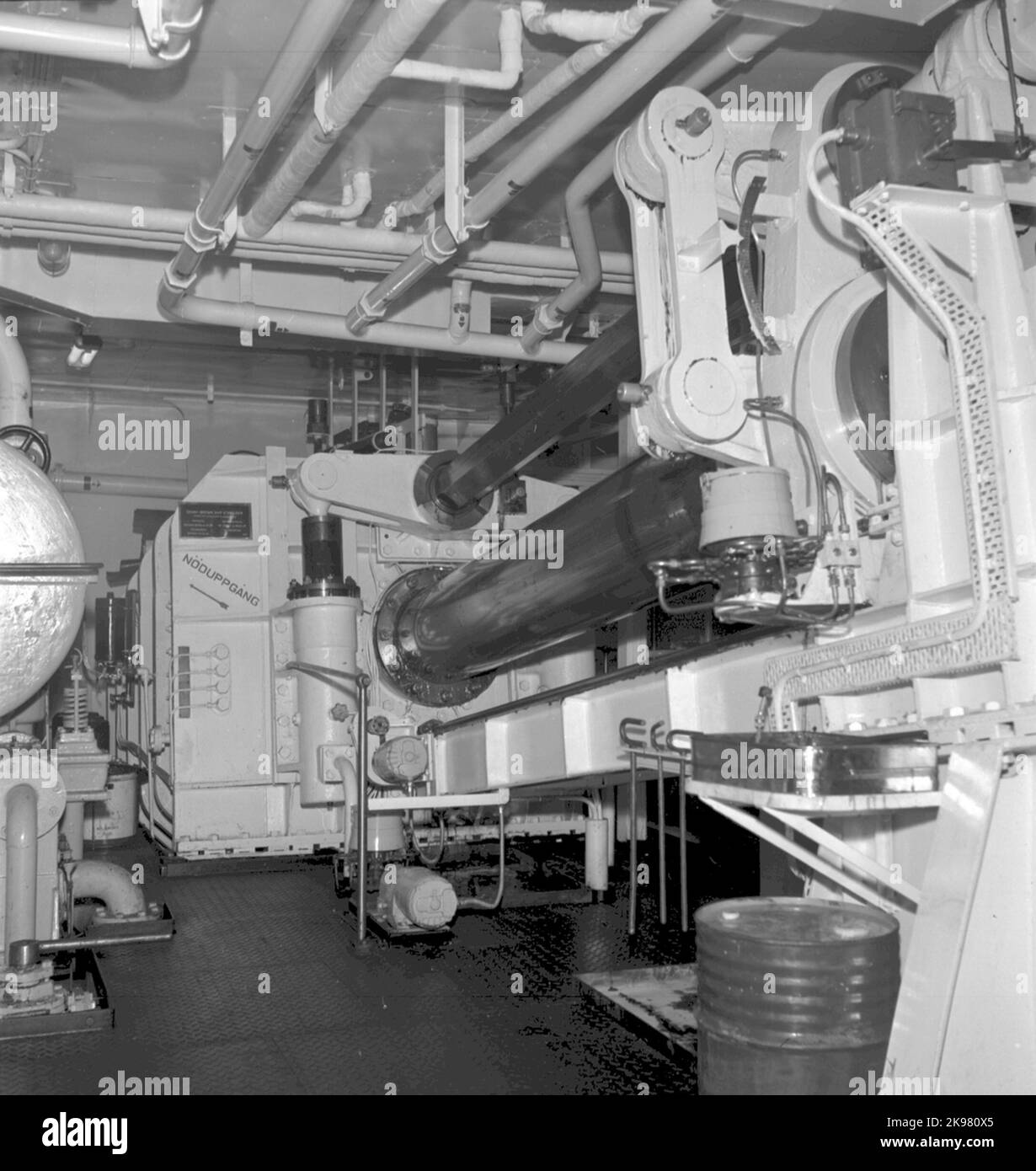 M/S Trelleborg. The engine room facilities Stock Photo - Alamy