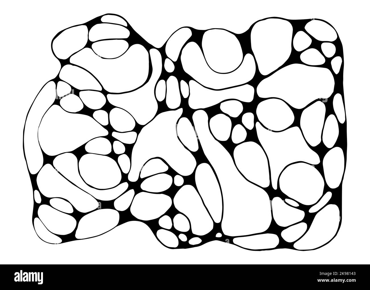 Neurographic lines sketch vector illustration. Abstract chaotic wavy ...
