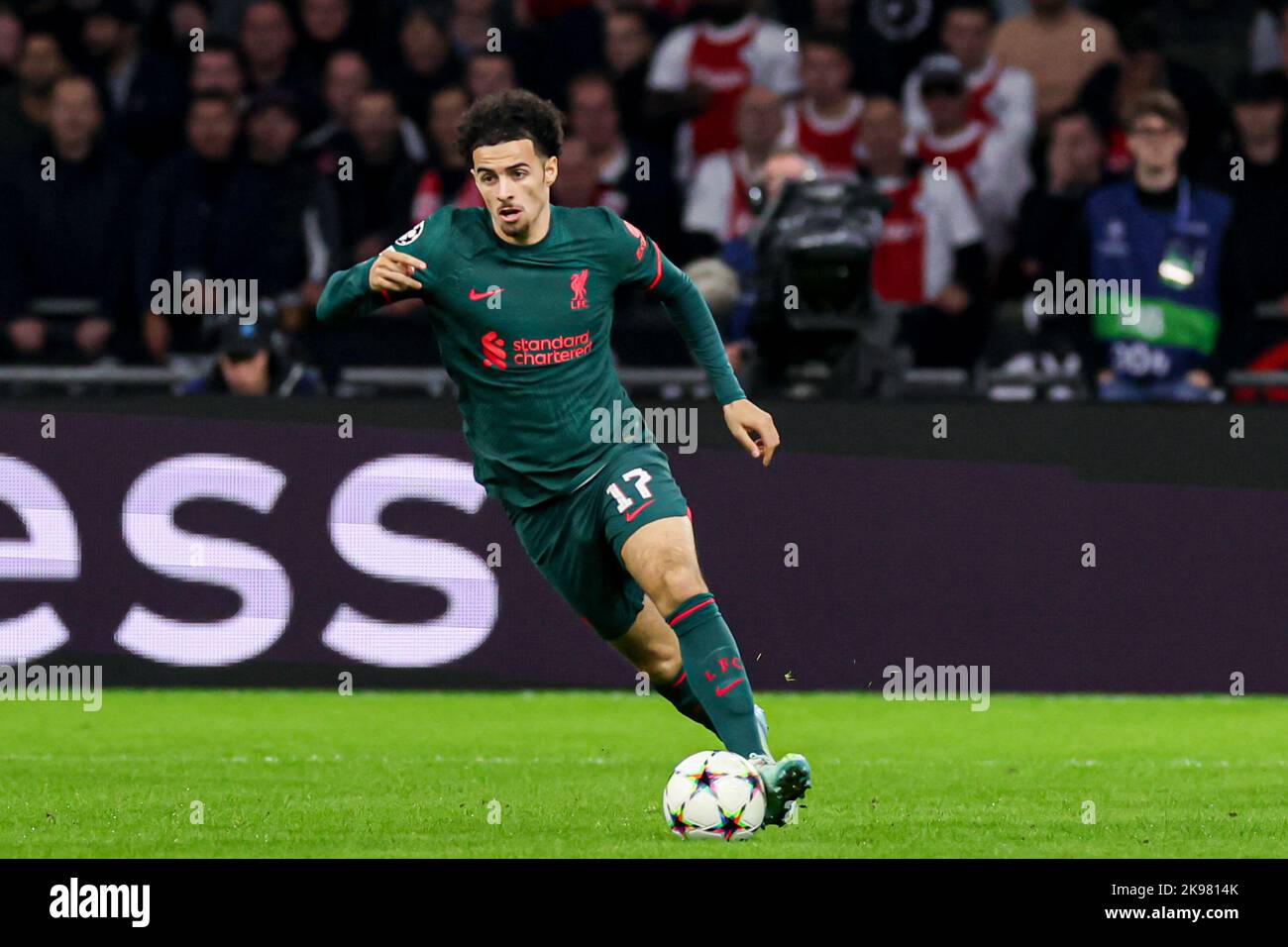 AMSTERDAM, NETHERLANDS - OCTOBER 26: Curtis Jones of Liverpool FC ...