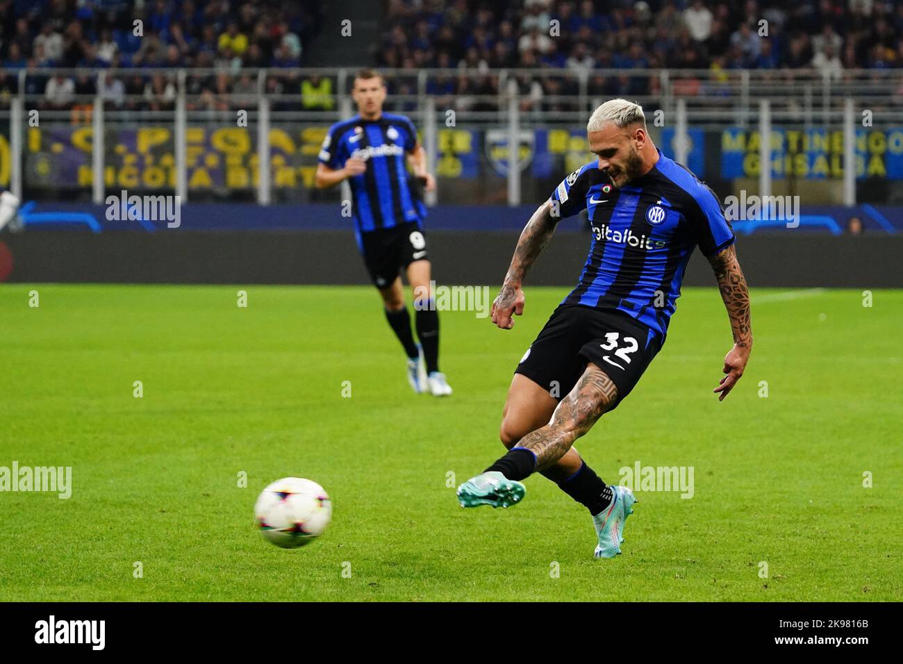 Milan, Italy - October 26, 2022, Federico Dimarco (FC Inter) during the ...