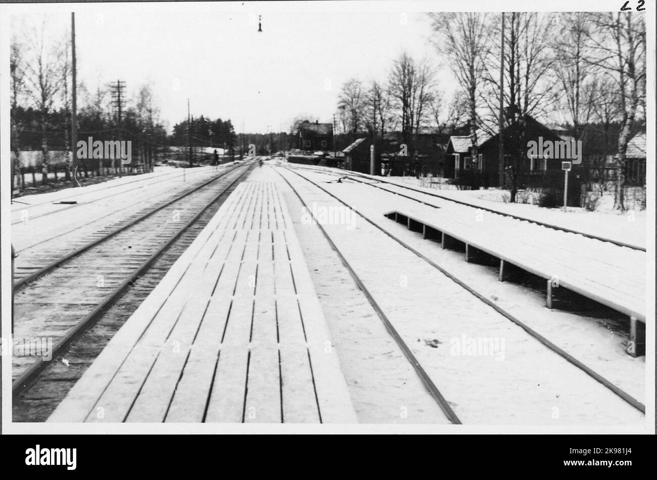 The station area in Åshammar Stock Photo - Alamy