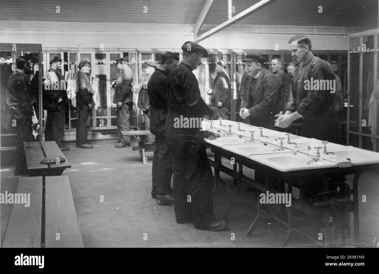 Changing rooms for staff Stock Photo - Alamy
