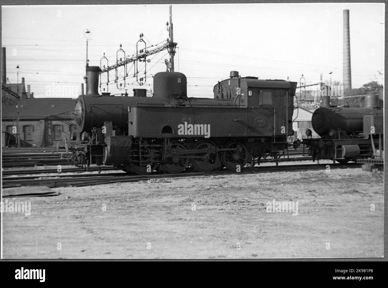 The State Railways, Sj N 1245 and SJ K4 722 in Trelleborg Stock Photo ...