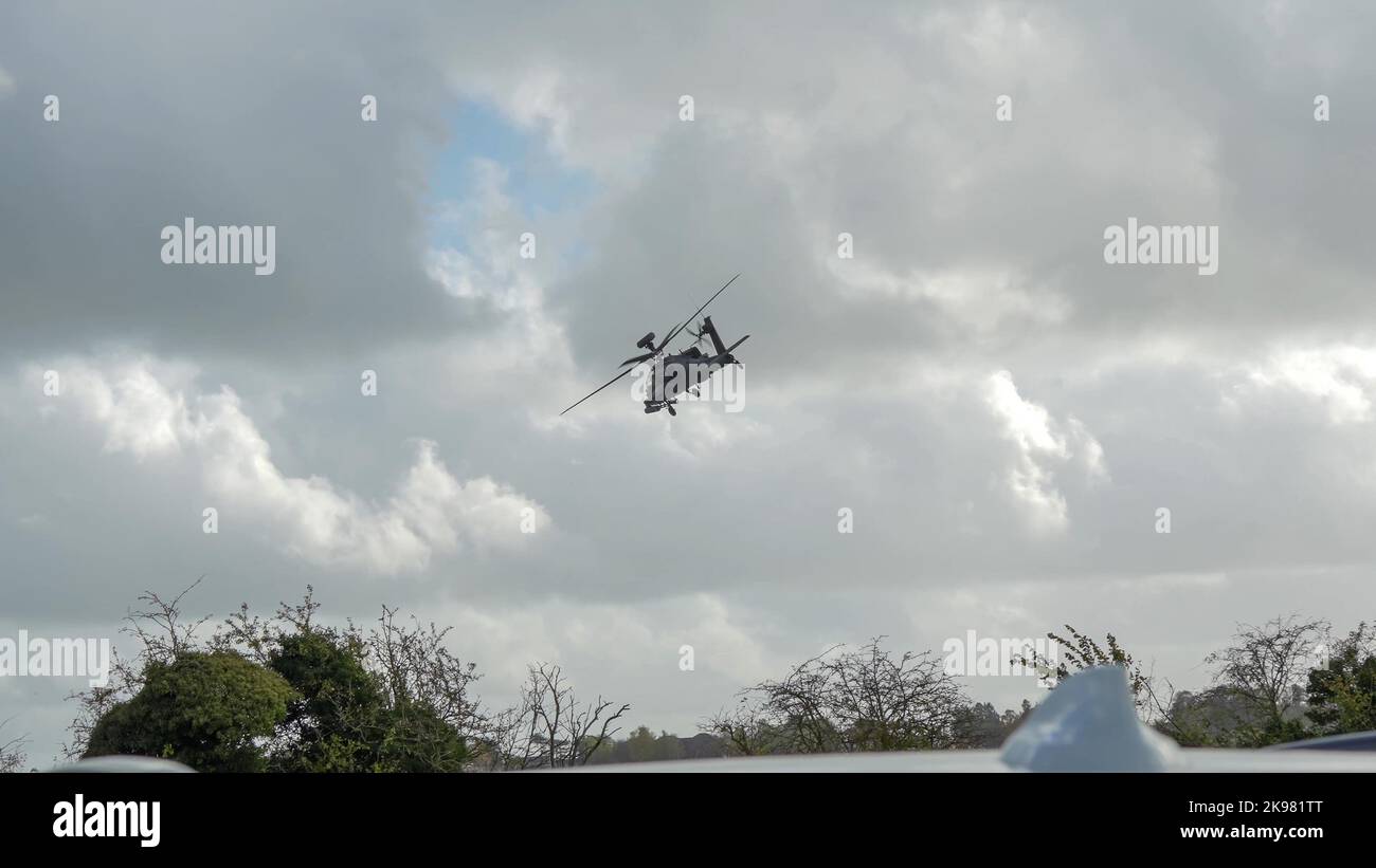 close-up of ZM707 British army Boeing Apache Attack helicopter (AH-64E ...