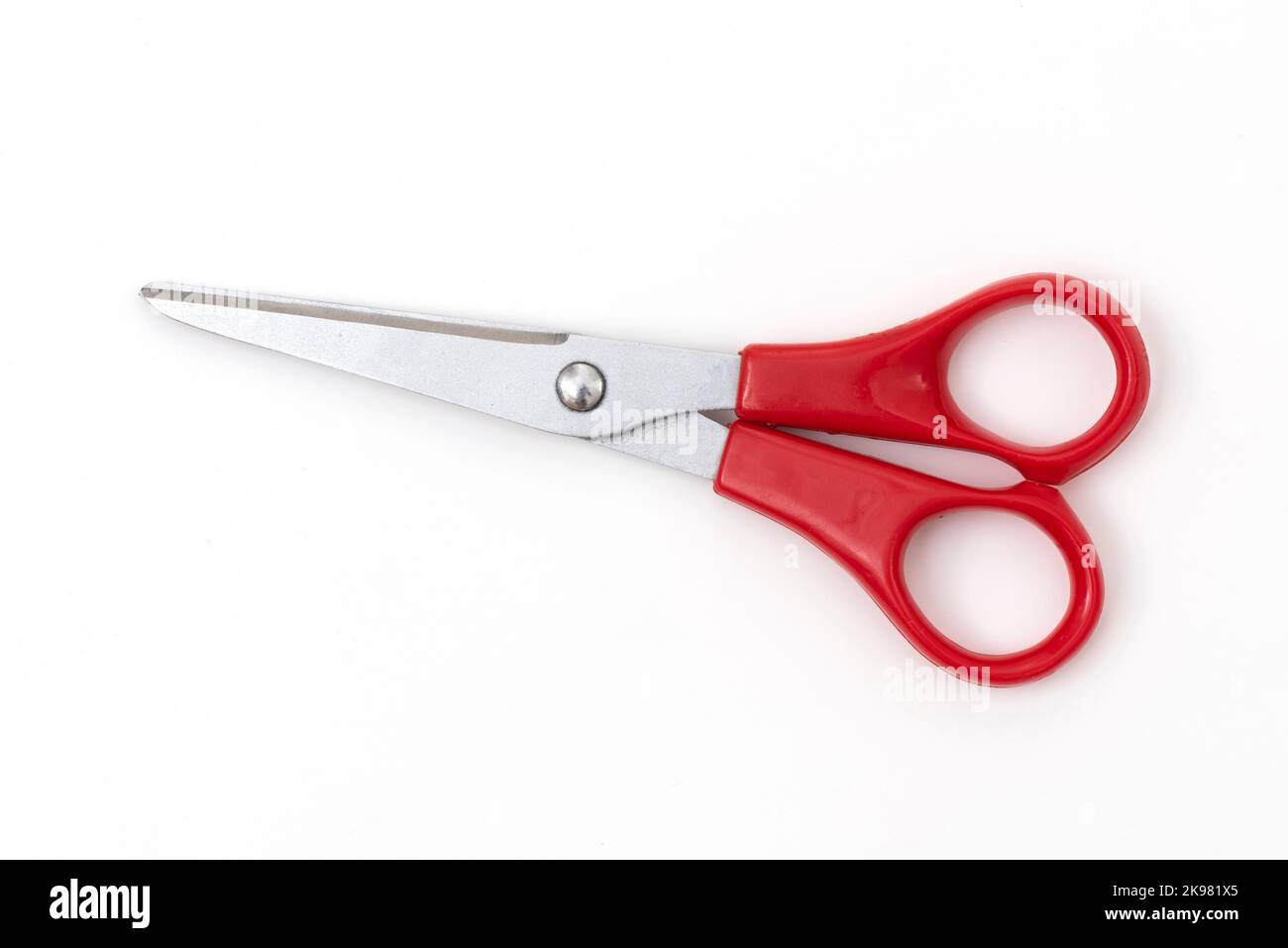 Red Scissors isolated on white background Stock Photo - Alamy