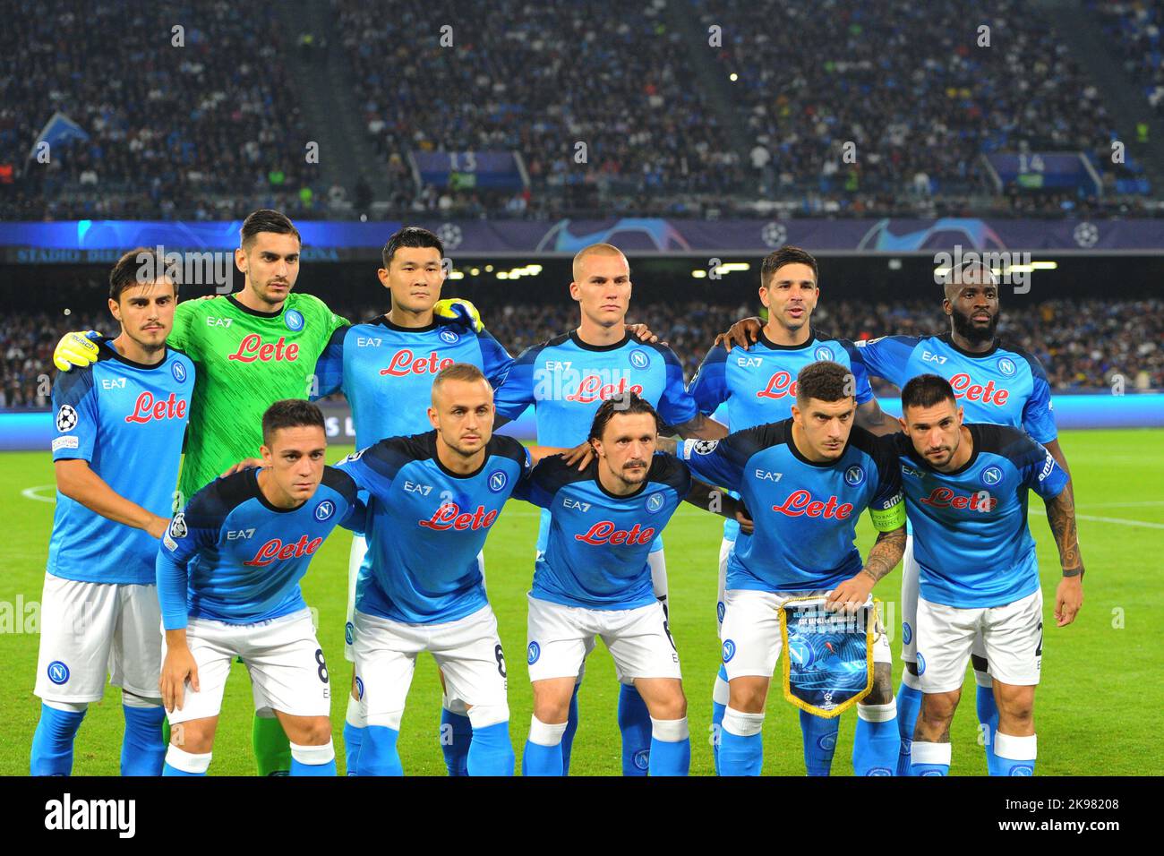 Naples, Italy. 26th Oct, 2022. SSC Napoli team during the Uefa ...