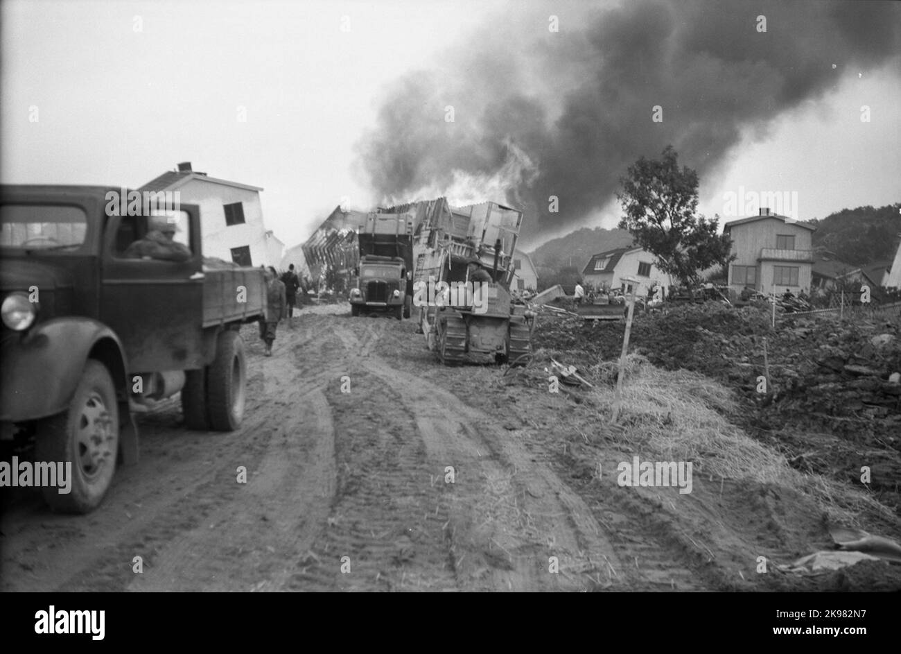Surte disaster. (8.16 pm). More than 30 residential buildings were ...