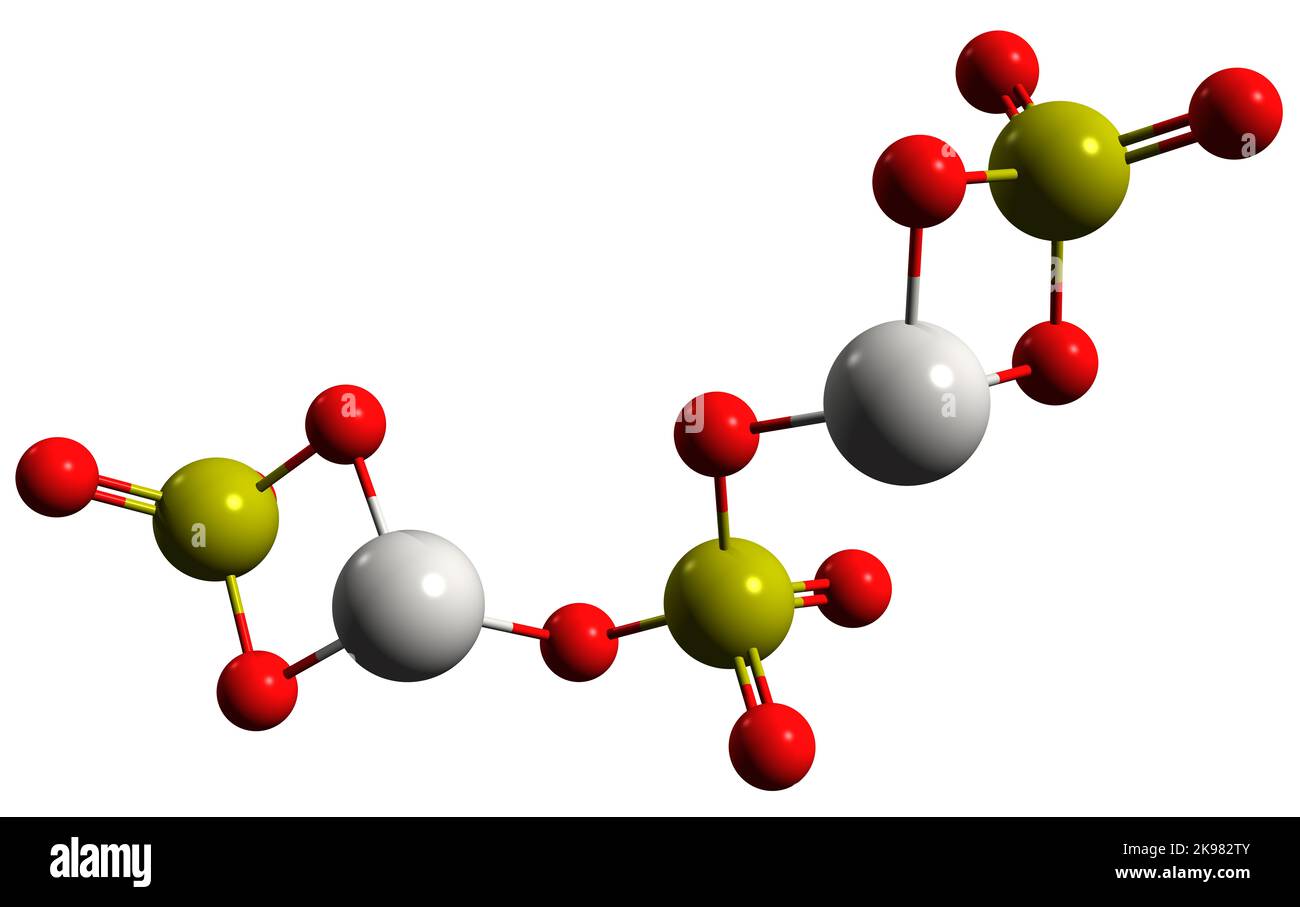 3d Image Of Aluminum Sulfate Skeletal Formula Molecular Chemical