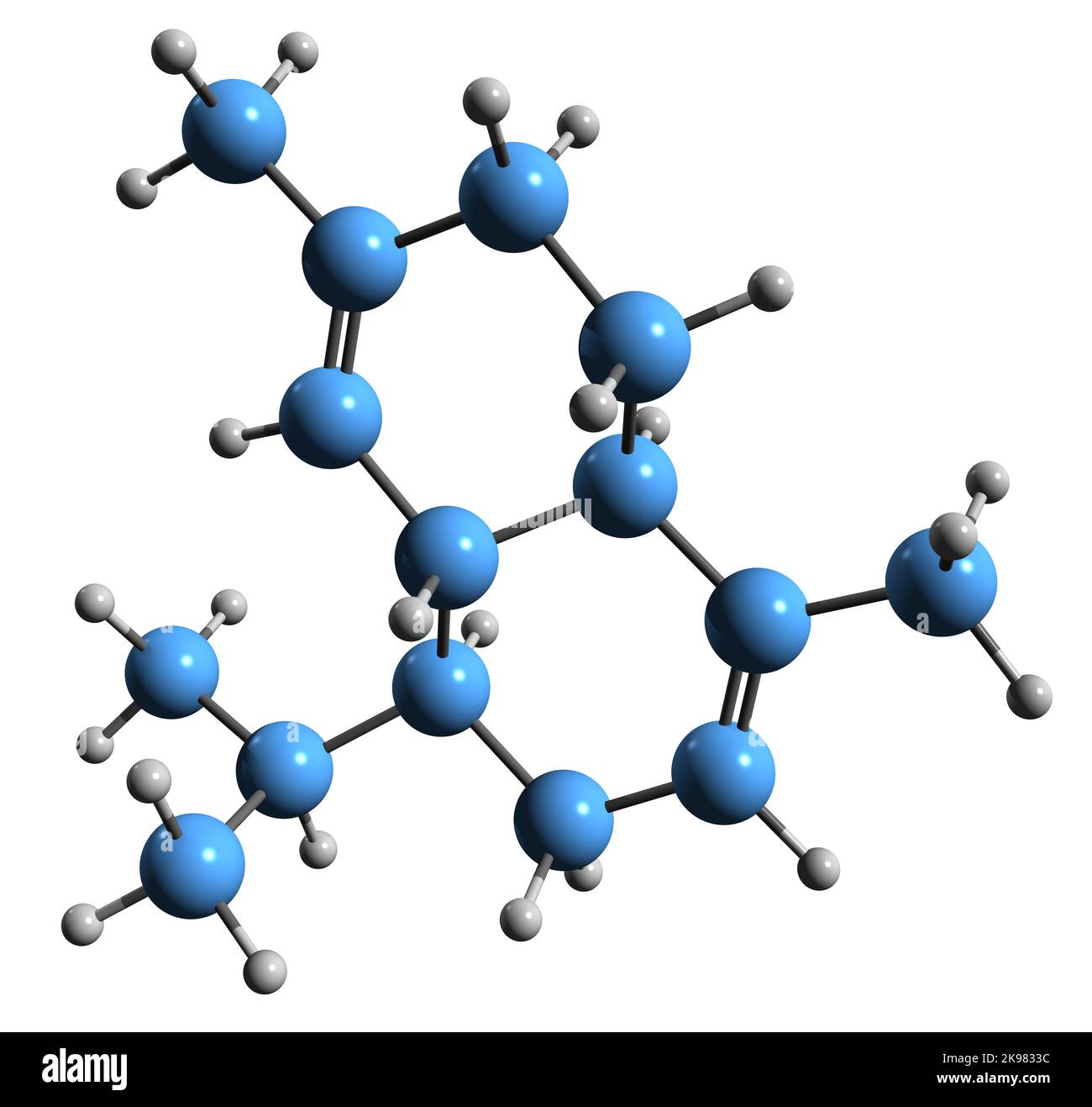 3D image of skeletal formula - molecular chemical structure of ...