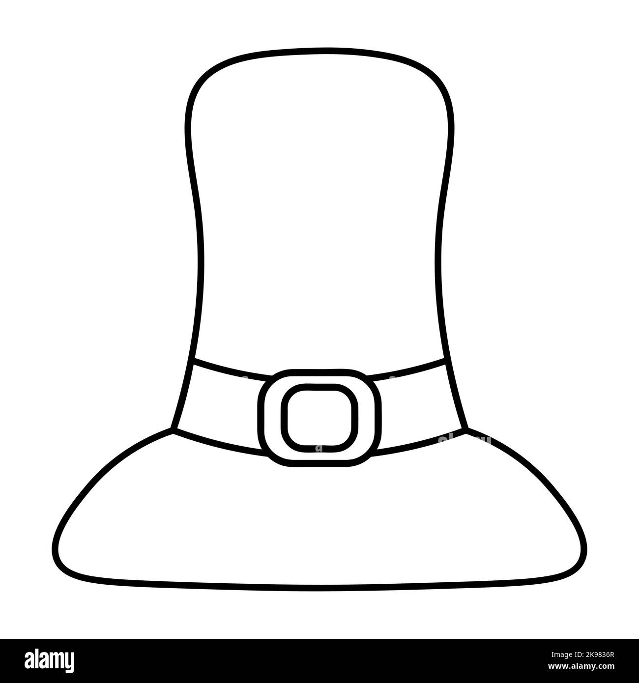 Hat. Vector illustration. Outline on an isolated white background ...