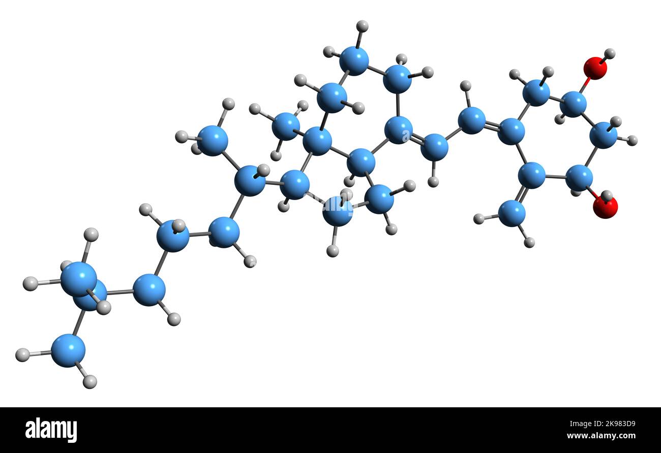3D image of Alfacalcidol skeletal formula - molecular chemical ...
