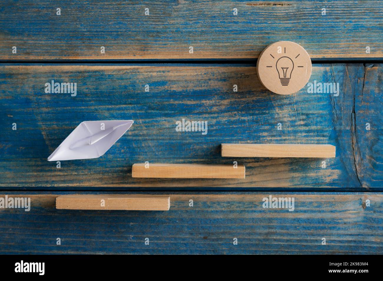 Conceptual image of vision, effort and determination - paper made ...