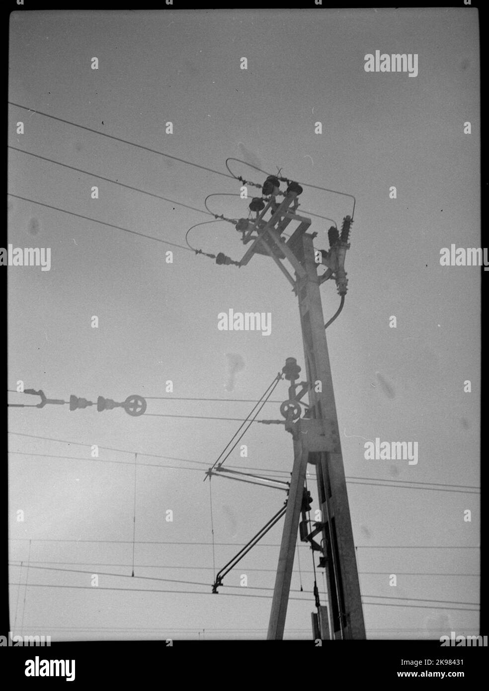 Detail, contact line post Stock Photo - Alamy