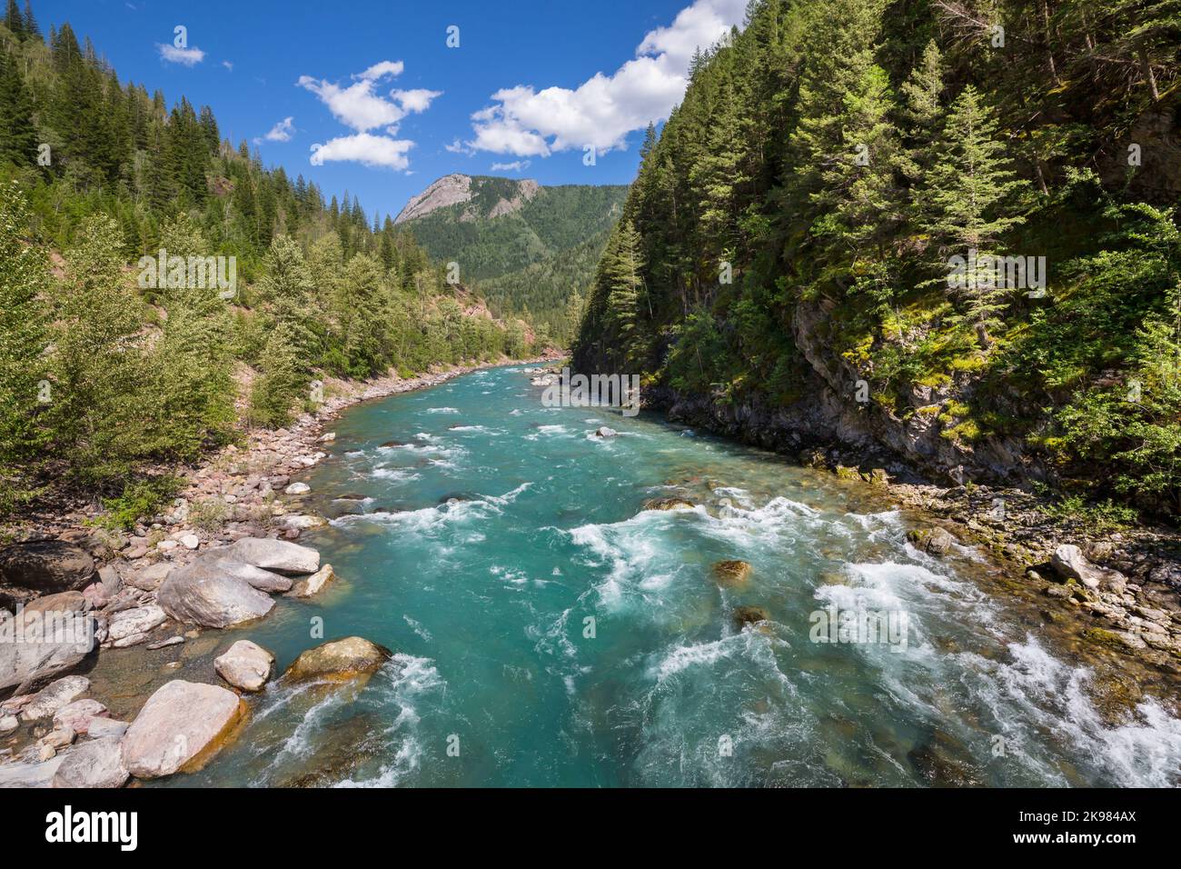 Beautiful mountains river in summer season, Canada Stock Photo - Alamy