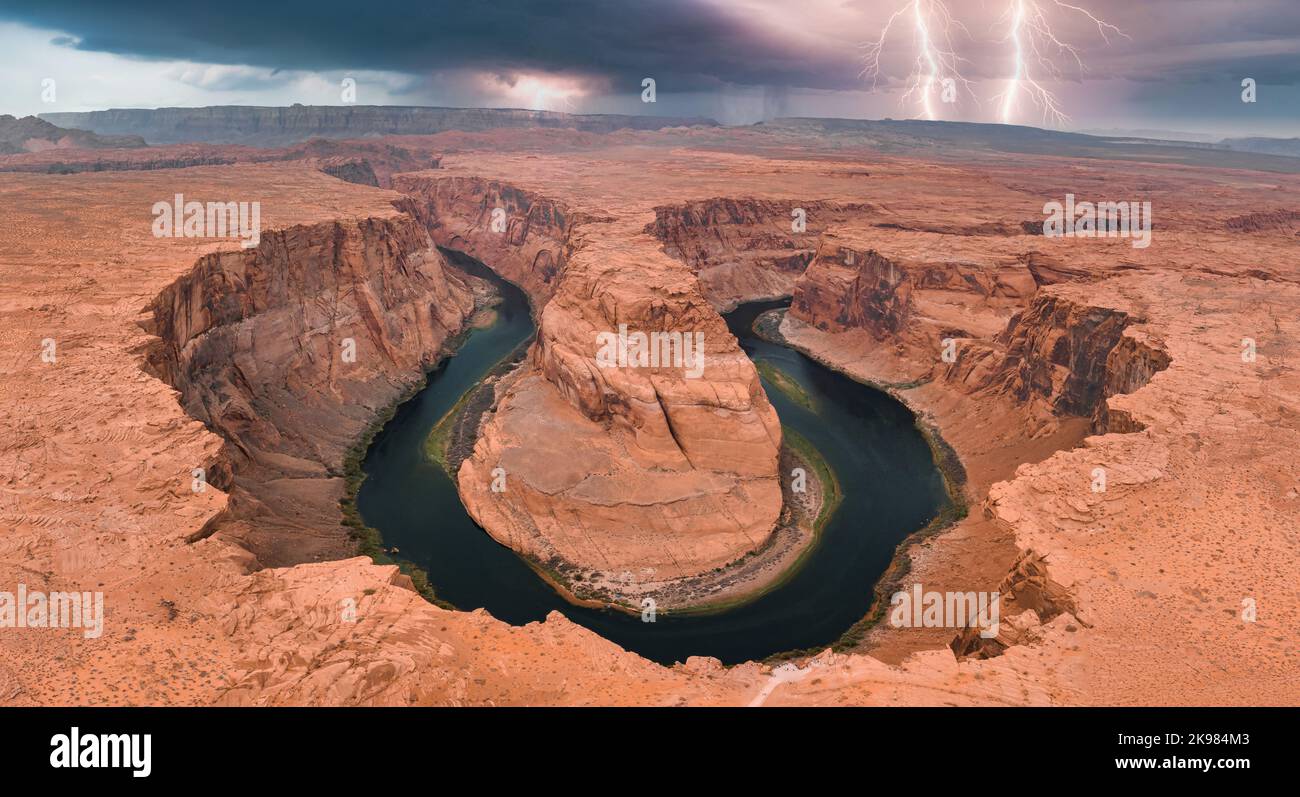 Horseshoe Bend is a famous meander on river Colorado Stock Photo - Alamy