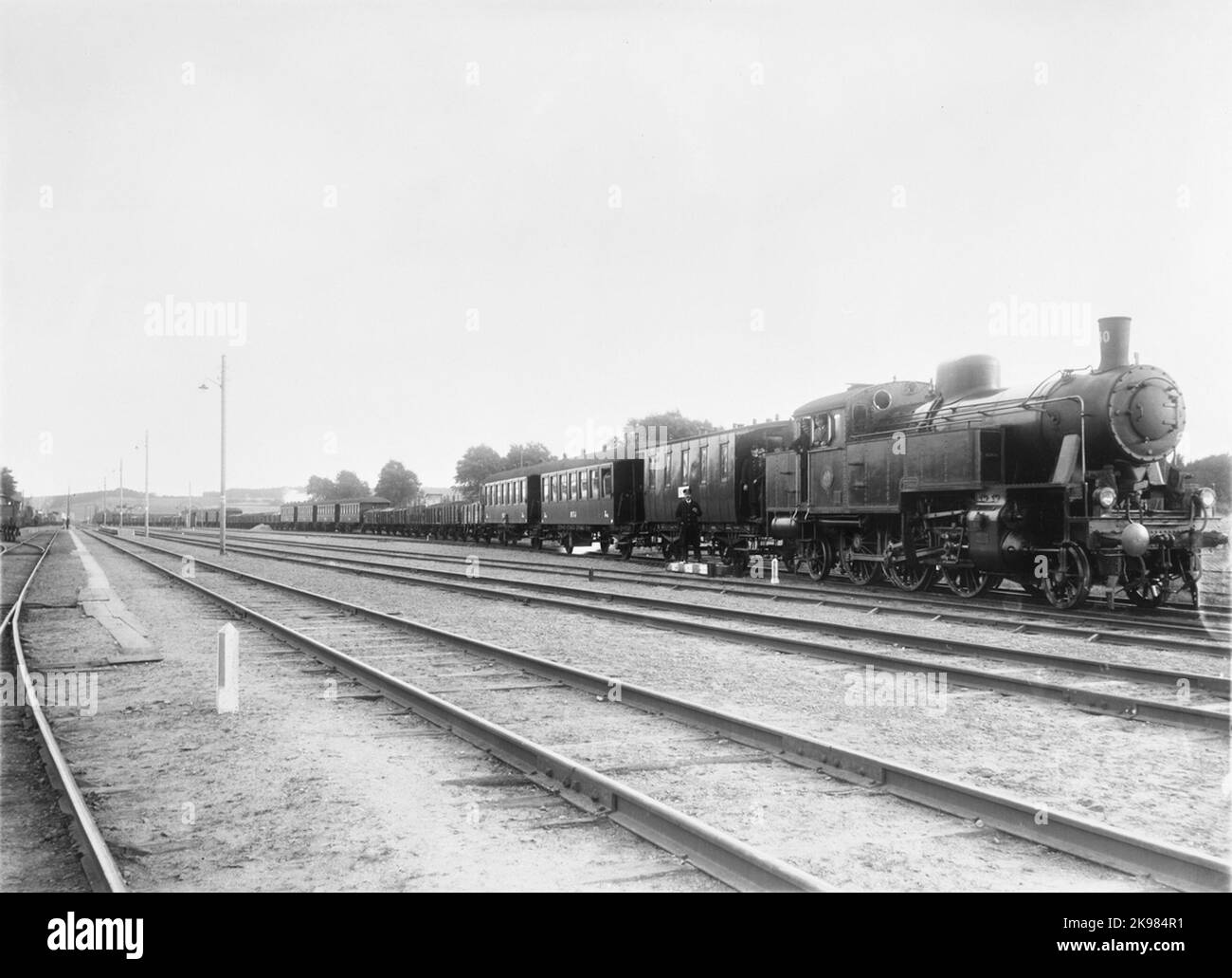 Malmö - Simrishamns Railway, MSJ LOK 30 with test train Stock Photo - Alamy