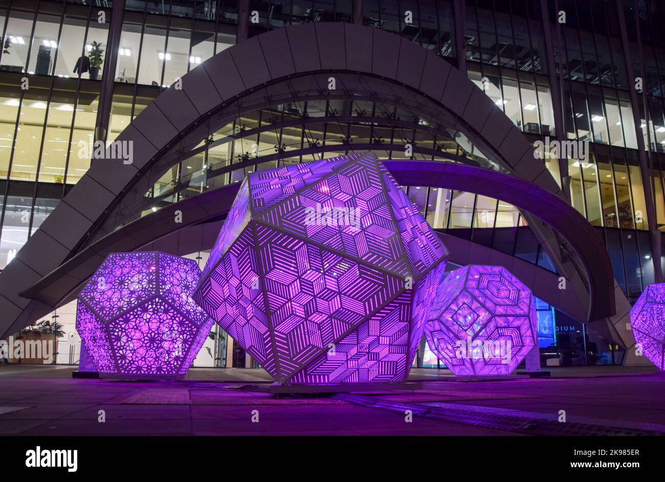 London, England, UK. 26th Oct, 2022. Sculptures by HYBYCOZO, the studio ...