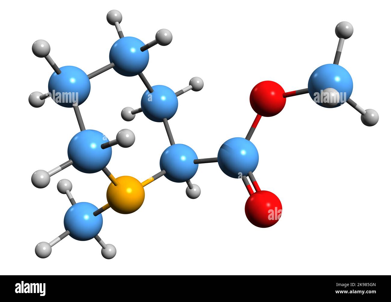3D image of Arecoline skeletal formula - molecular chemical structure ...