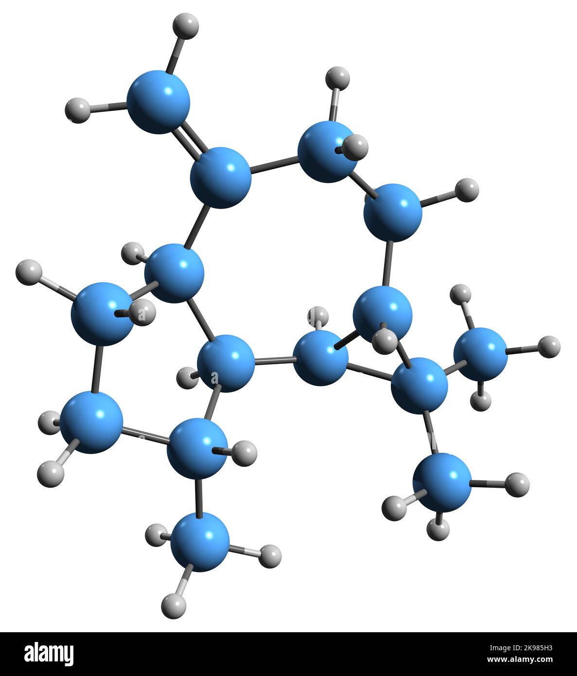 3D image of aromadendren skeletal formula - molecular chemical ...