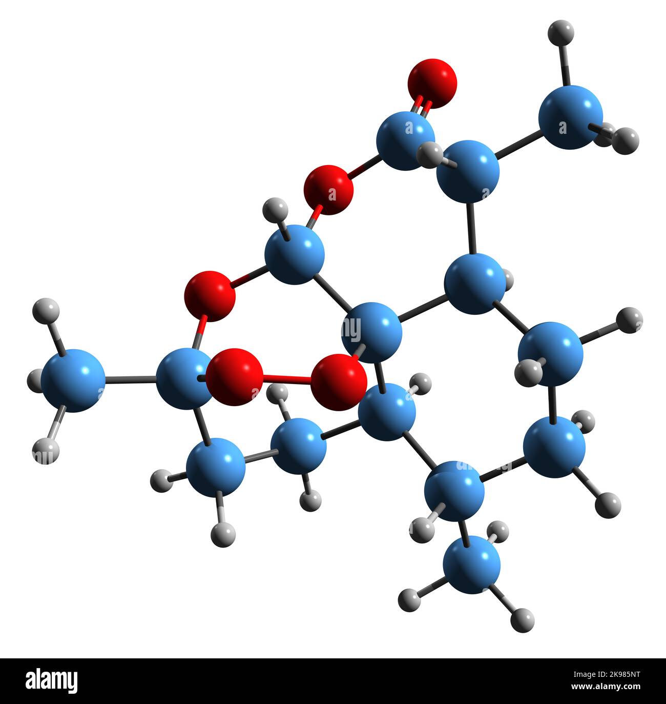 3D image of Artemisinin skeletal formula - molecular chemical structure ...