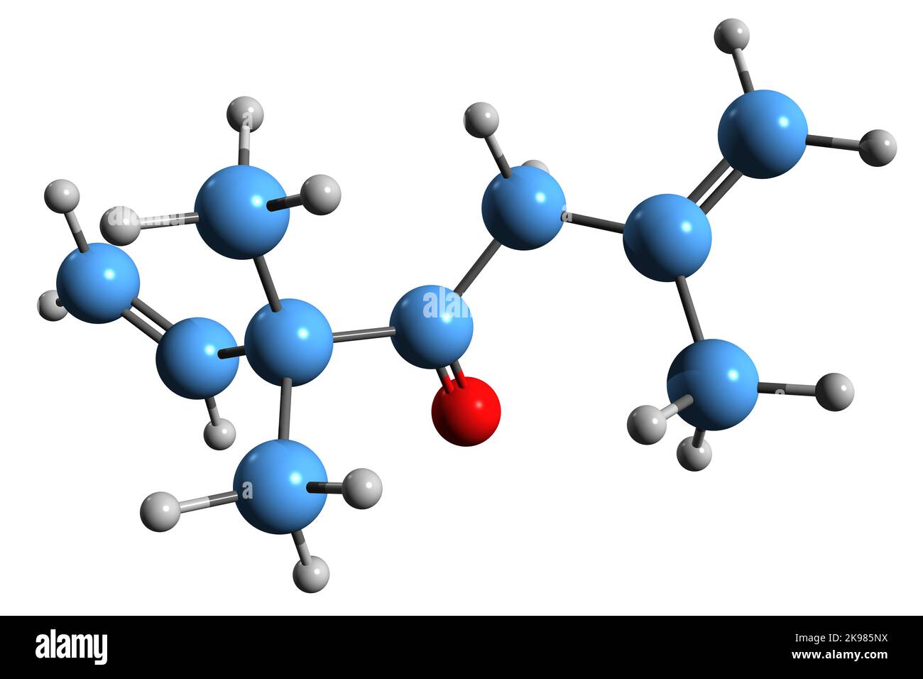 3D image of Artemisia ketone skeletal formula - molecular chemical ...