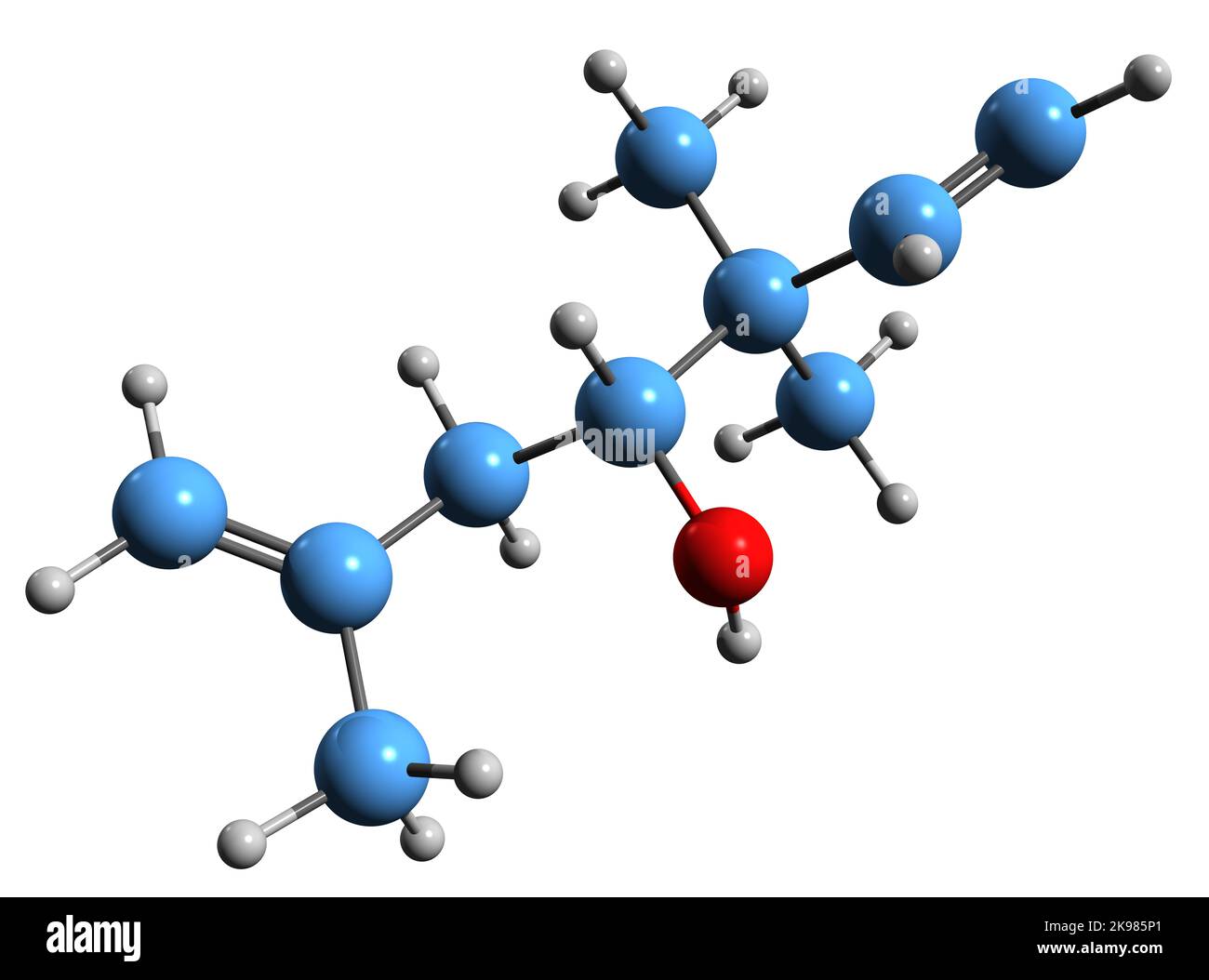 3D image of Artemisia alcohol skeletal formula - molecular chemical ...