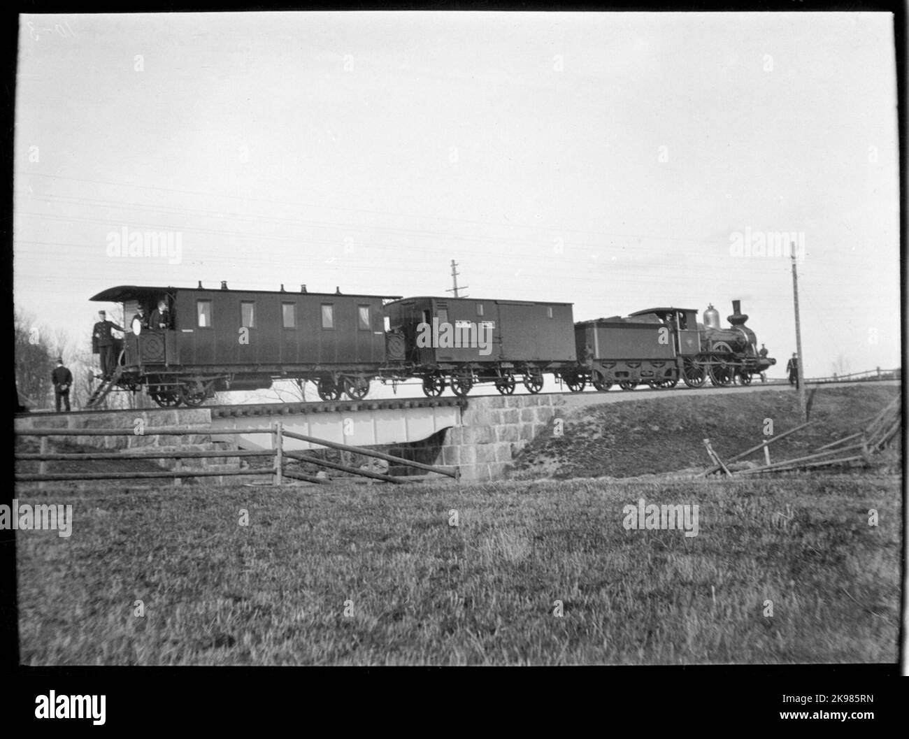 Inspection train. On the stairs stands traffic inspector Maechel ...