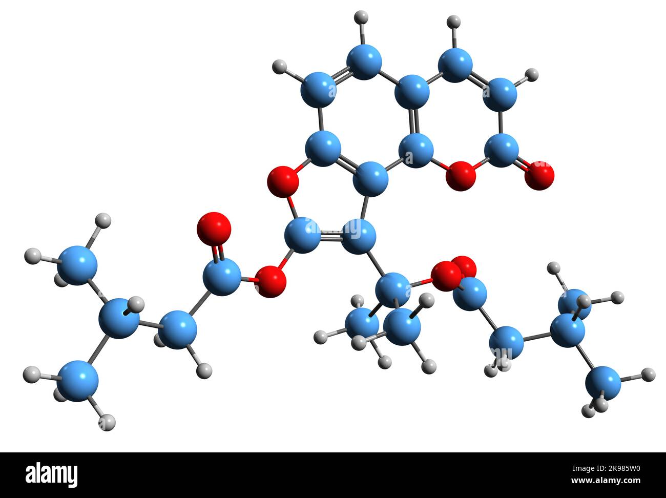 3D image of atamantine skeletal formula - molecular chemical structure ...