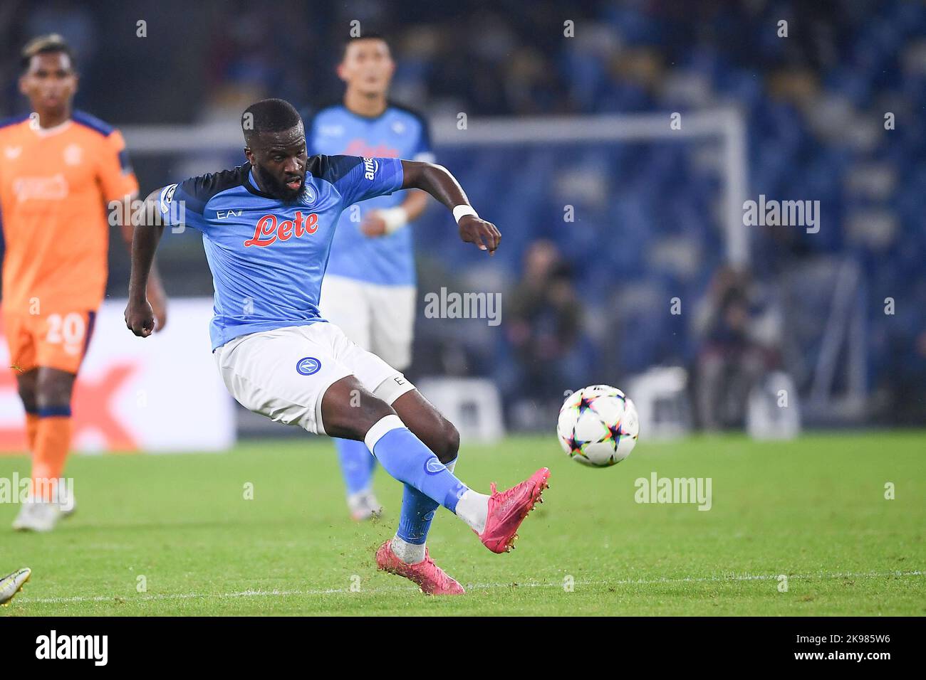 NAPLES, ITALY - OCTOBER 26: Tanguy NDombele of SSC Napoli during the UEFA Champions League match ...