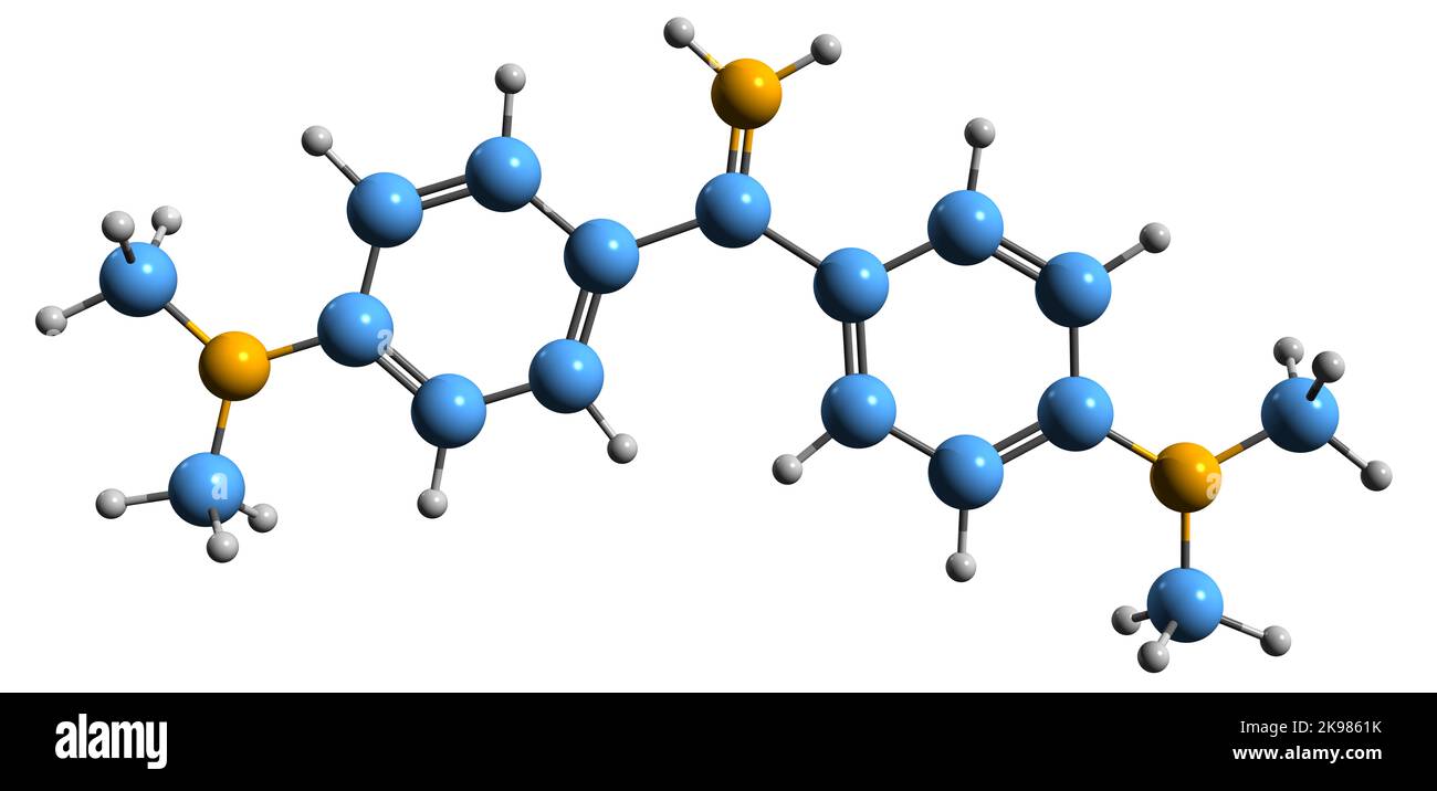 3D image of Auramine O skeletal formula - molecular chemical structure ...