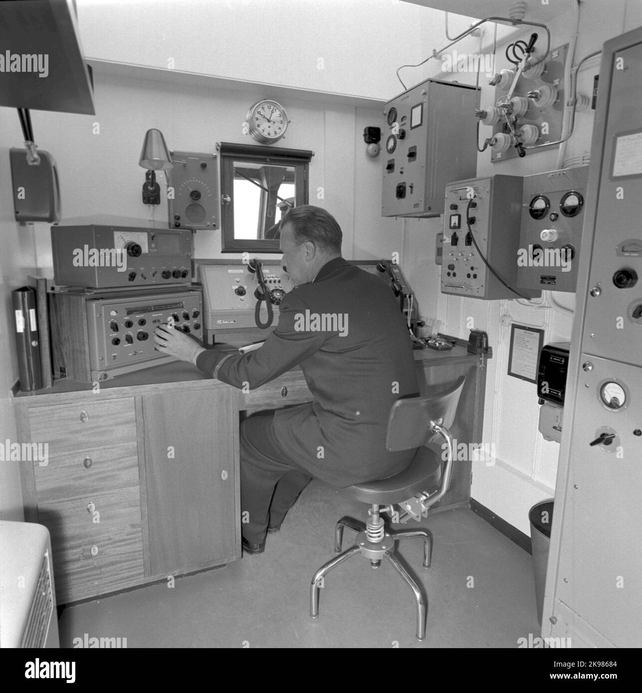 M/S Trelleborg. Radio cabin Stock Photo - Alamy