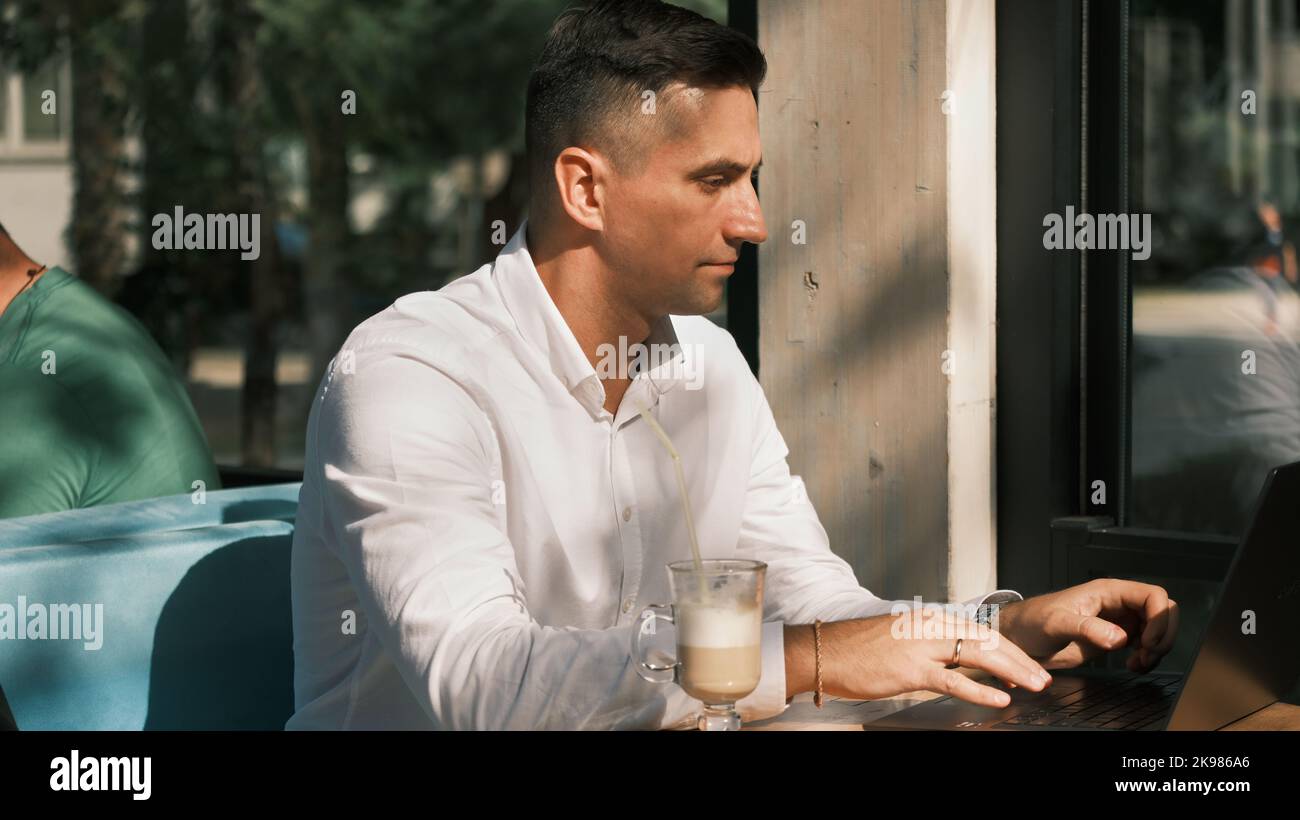 Computer monitor coffee hi-res stock photography and images - Alamy