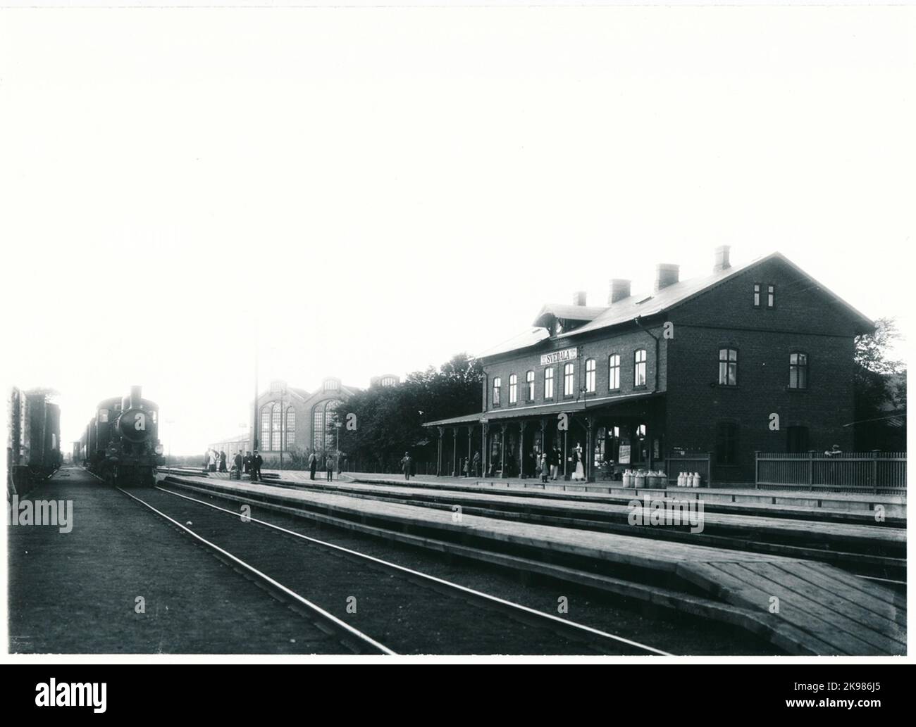 Steam locomotive at Svedala station Stock Photo - Alamy