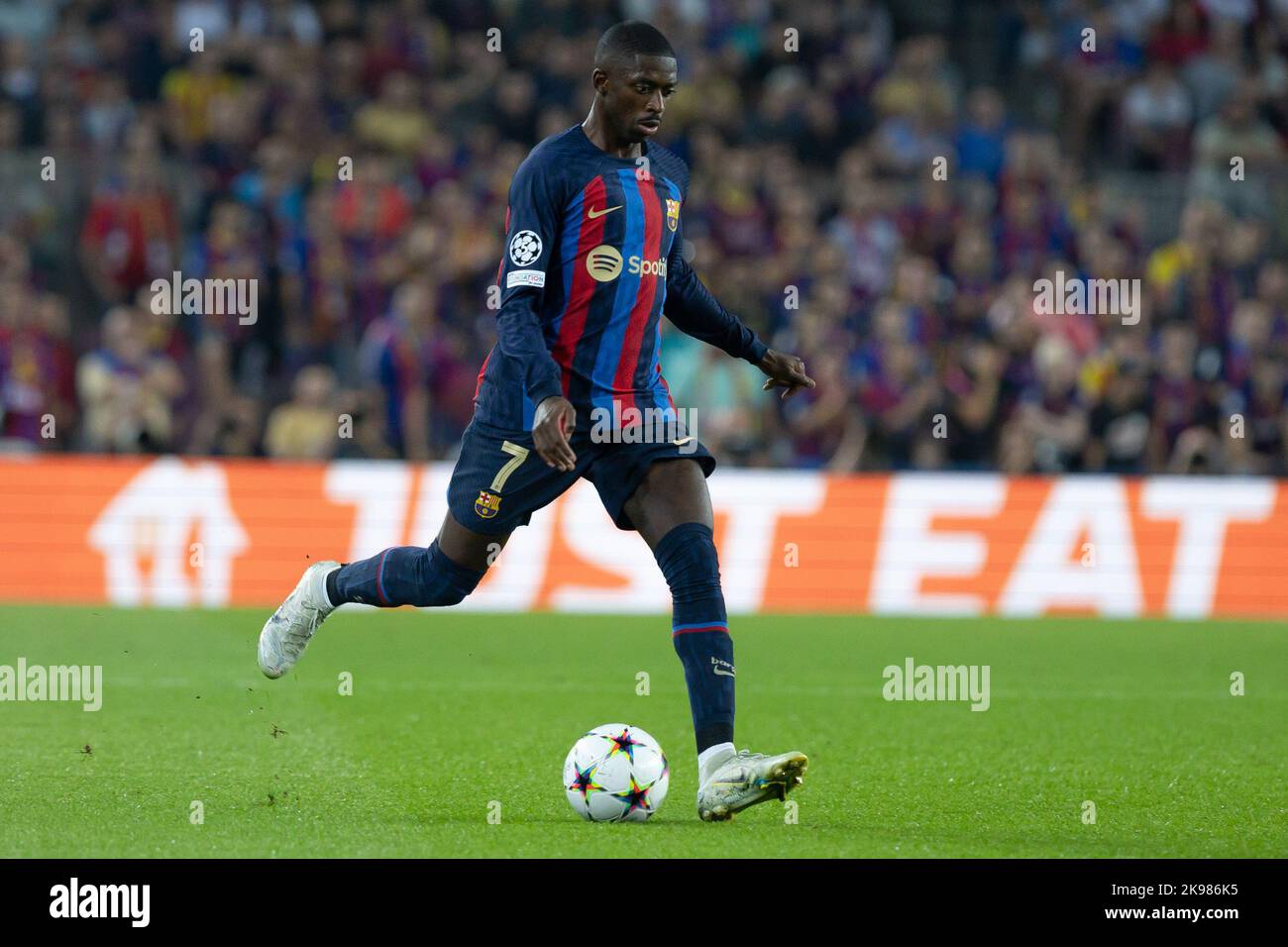 Barcelona, Spain. 26/10/2022, Ousmane Dembele of FC Barcelona during ...