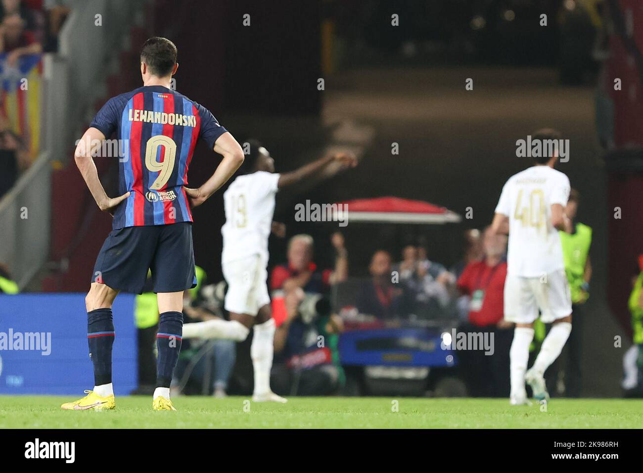 Barcelona, Spain. 26/10/2022, Robert Lewandowski of FC Barcelona during ...