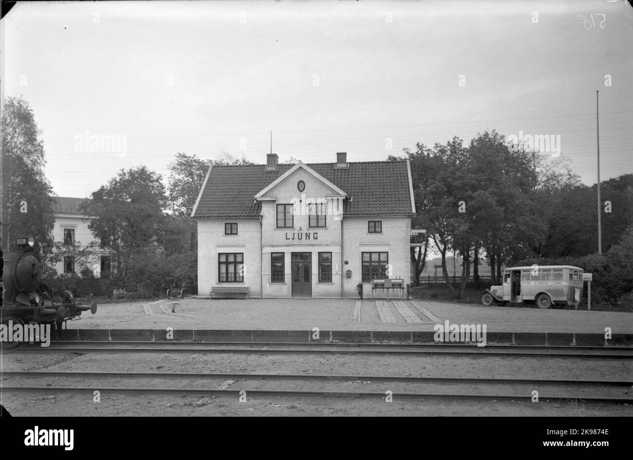 Train station small in Black and White Stock Photos & Images - Alamy