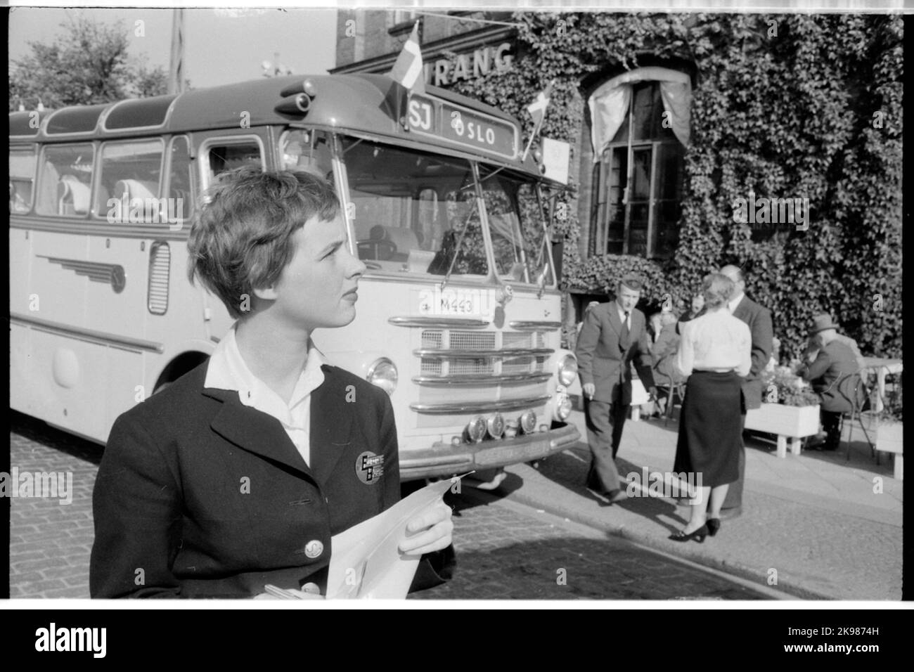 Bus hostess and traveling at, the state railways, SJ Bus to Oslo. Here ...